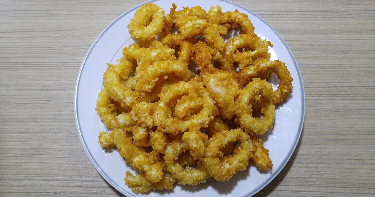 Argolas de lula fritas