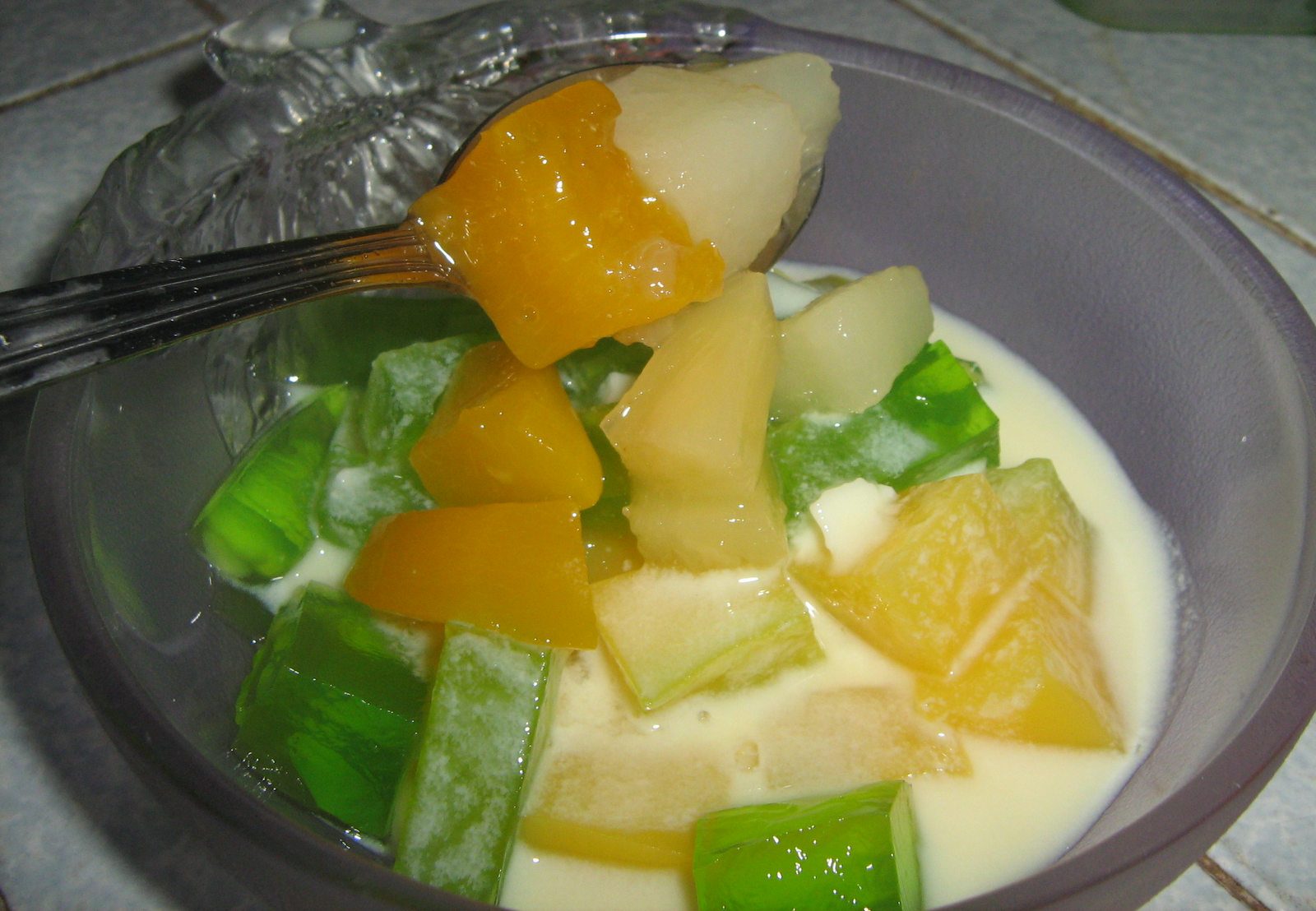 CUSTARD FRUIT COCKTAIL PUDDING WITH VANILLA SAUCE | MAMA CUPIE CORNER