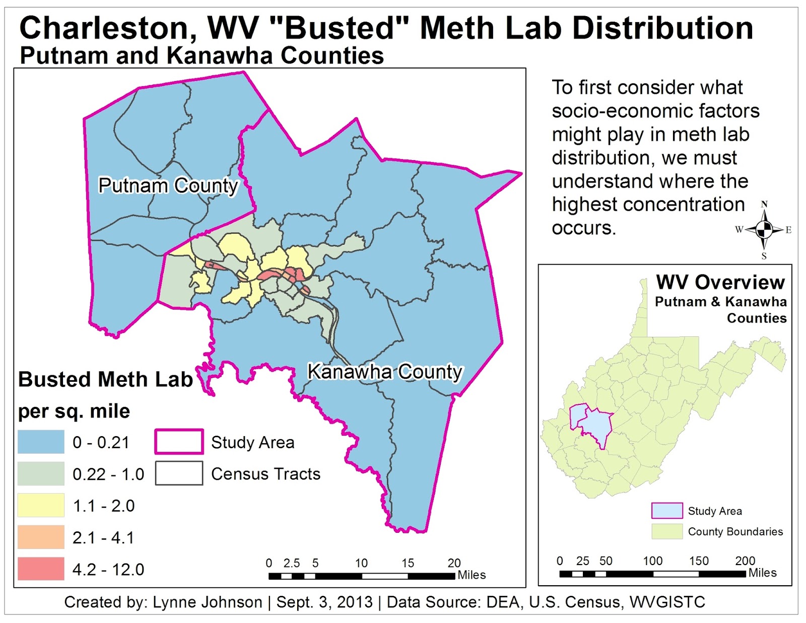 GIS Blog: Special Topics, Week 1 & 2: Stats Prepare Week - Meth Labs