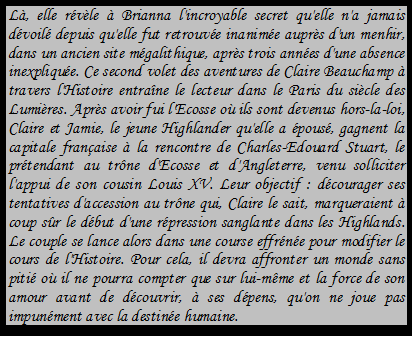 Outlander, tome 2 : Le talisman de Diana Gabaldon - Un brin de lecture