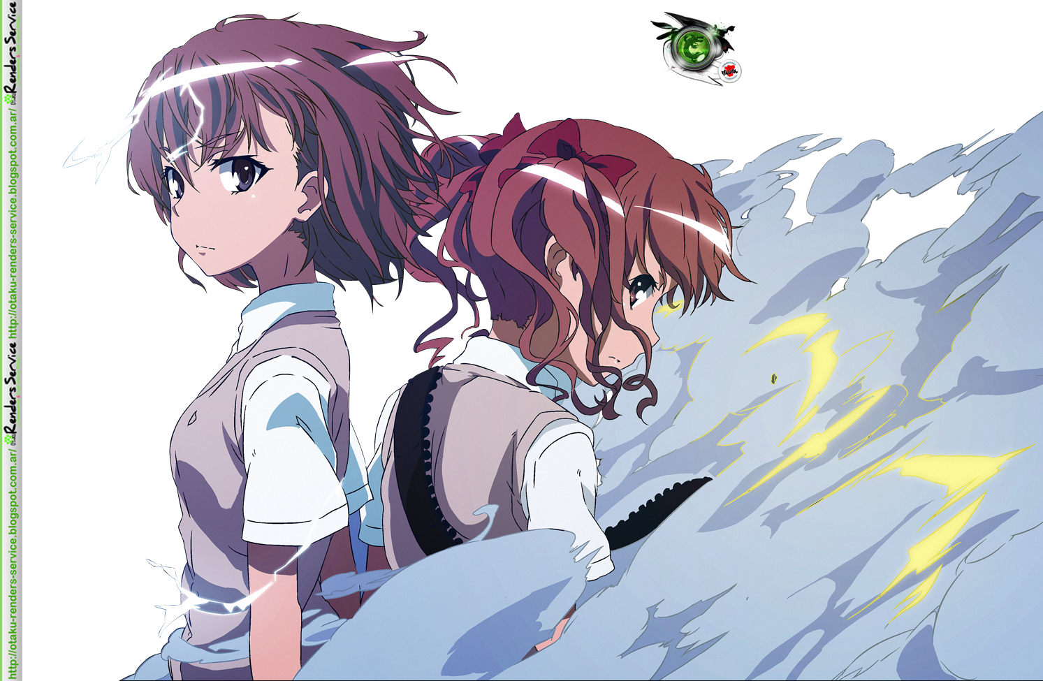 Railgun:Misaka Mikoto+Shirai Kuroko Accion Render | ORS Anime Renders