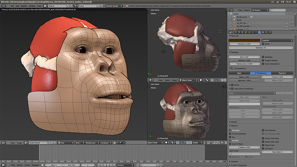 ATOR: Australopithecus afarensis - forensic facial reconstruction