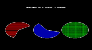 cgraphics: C Program to draw an elliptical pie-slice using sector()