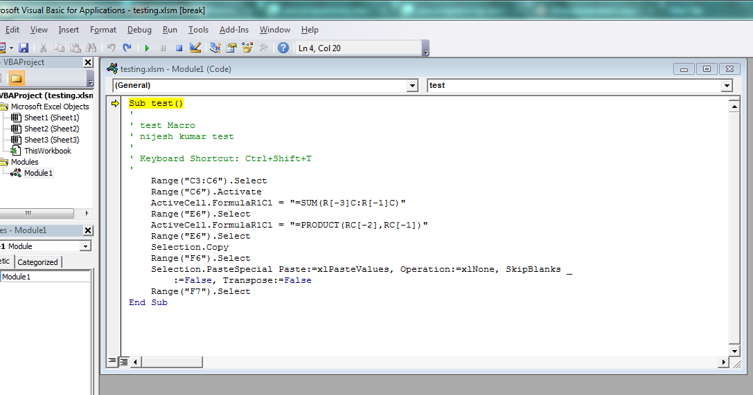 java source code: Macros in Excel for consumerfed accounts manager deepa