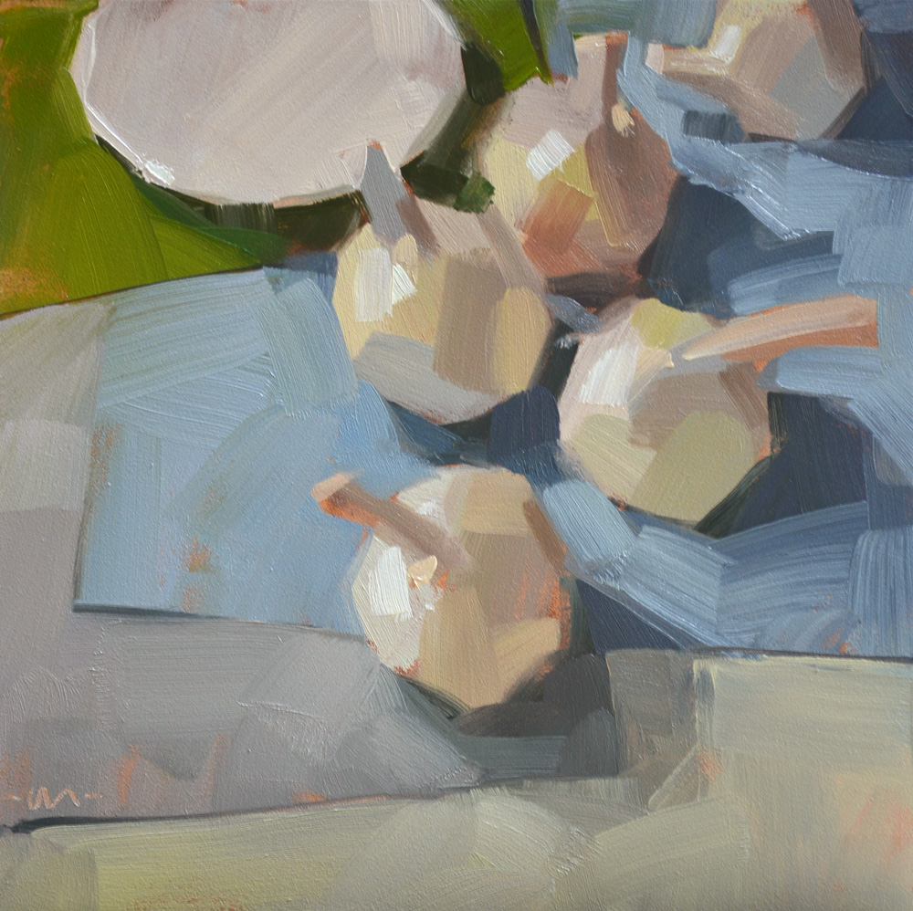 Carol Marine's Painting a Day: Garlic Layers