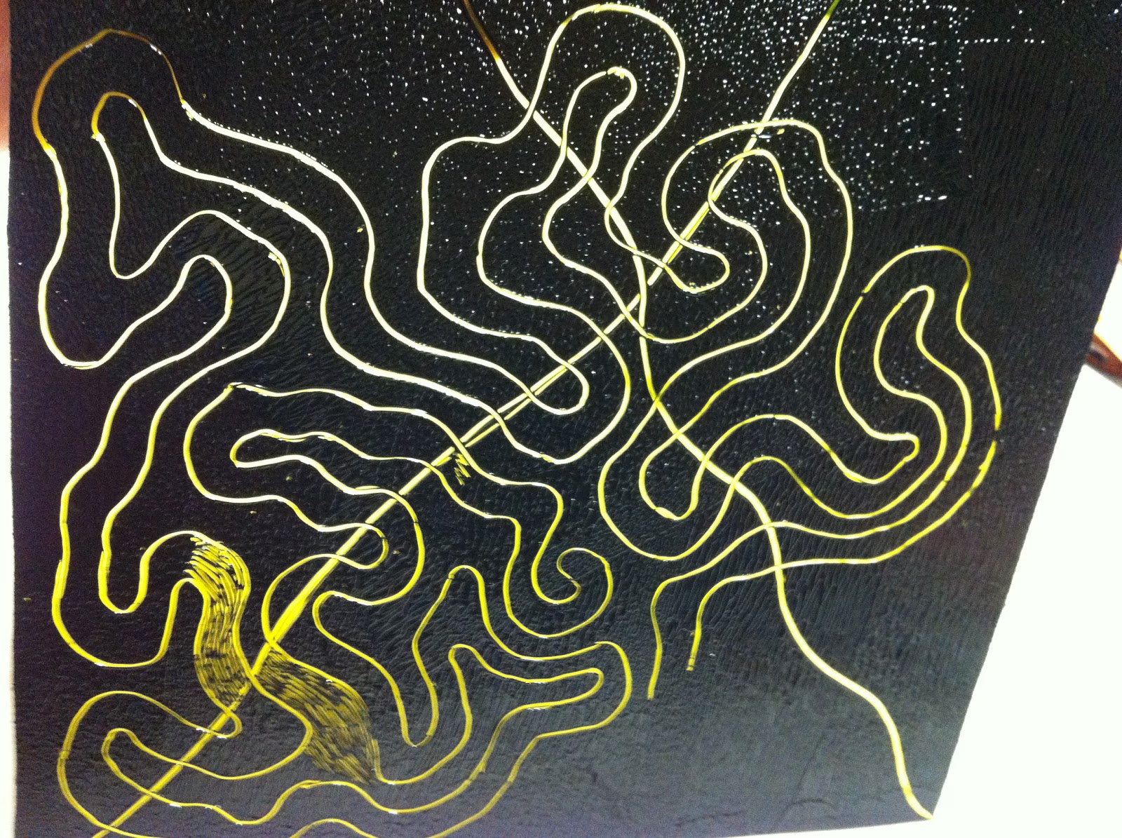 Julie A. Yeager: Monotype Prints - Squiggle Project #6