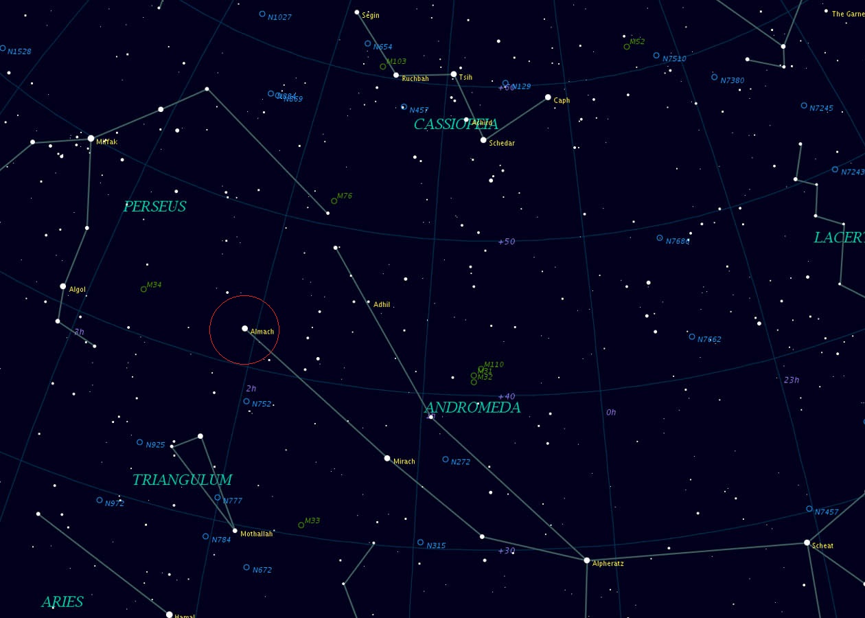 ALLA DERIVA NEGLI ANNI-LUCE: ALMACH (γ AND) , BELLISSIMO SISTEMA ...