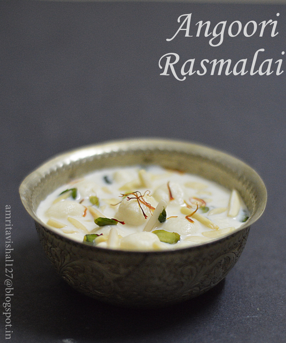Sweet 'n' Savoury: Angoori/Mini Rasmalai-a sweet day post shared too late!!