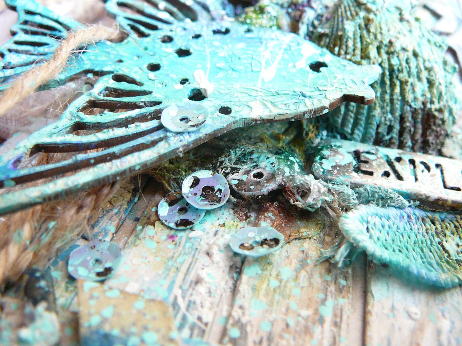 My Scrap Dessert: Mixed Media Sea Tag