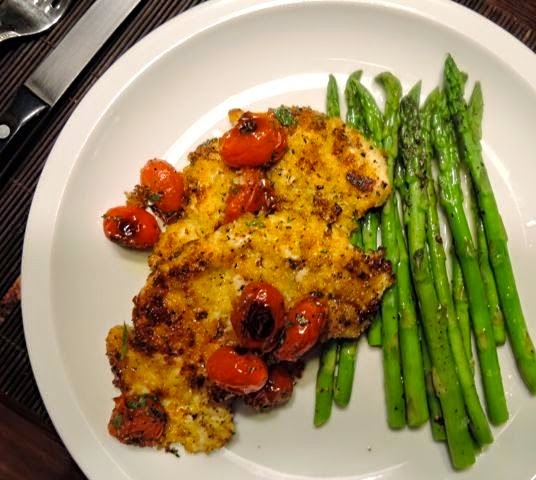 The Briny Lemon: Chicken Milanese with Charred Tomatoes