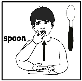 HearMyHands ASL: SIGN: Spoon - High Chair saga's