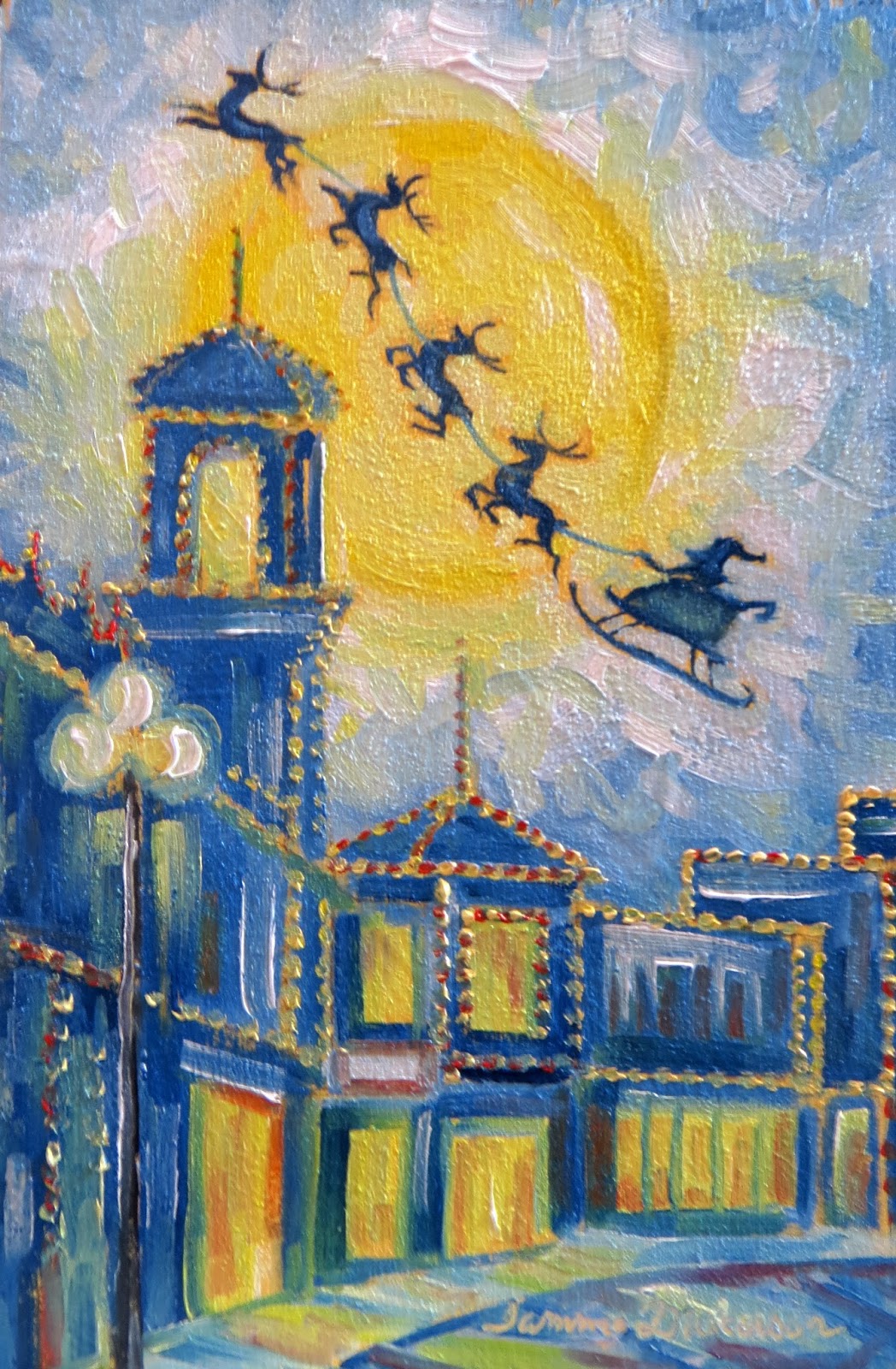 Tammie Dickerson s Artistic Journey Santa Over The Plaza Tammie Dickerson s Artistic Journey Santa Over The Plaza