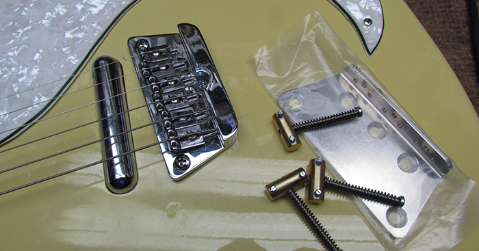 CJ Guitar Tooling Bridge on Danelectro DC-2 Crawls Backward (When Alarmed)