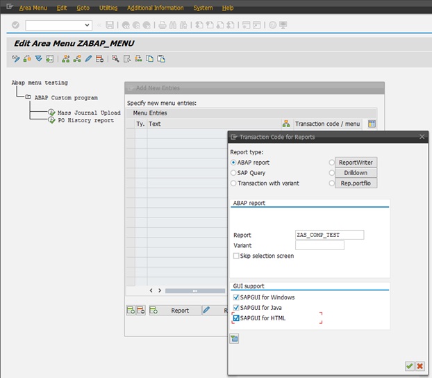 SAP ABAP technical information: Add Programs/Transactions to SAP Menu ...