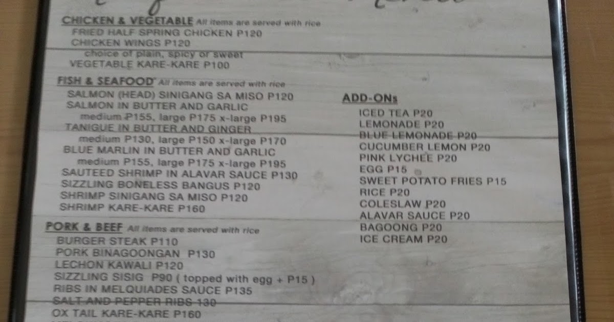 Melquiades Kitchen menu