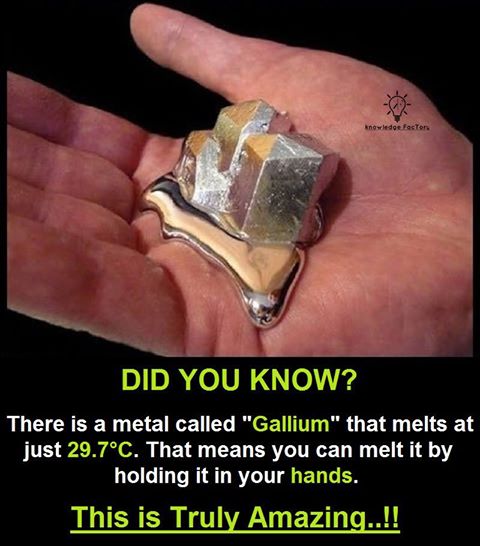Gallium Melts In Your Hands - Unofficial Facts