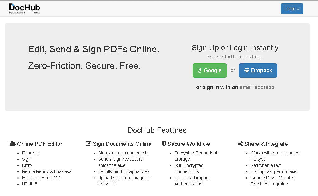 雲端文書推薦：專業俐落 DocHub 免費 PDF 線上編輯