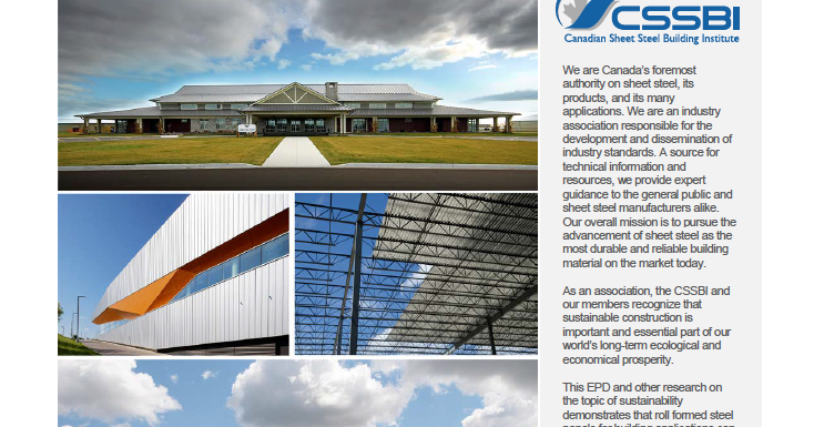Canadian Sheet Steel Building Institute Blog: Canadian Sheet Steel ...
