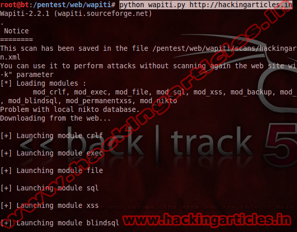Wapiti Web Application Vulnerability Scanner
