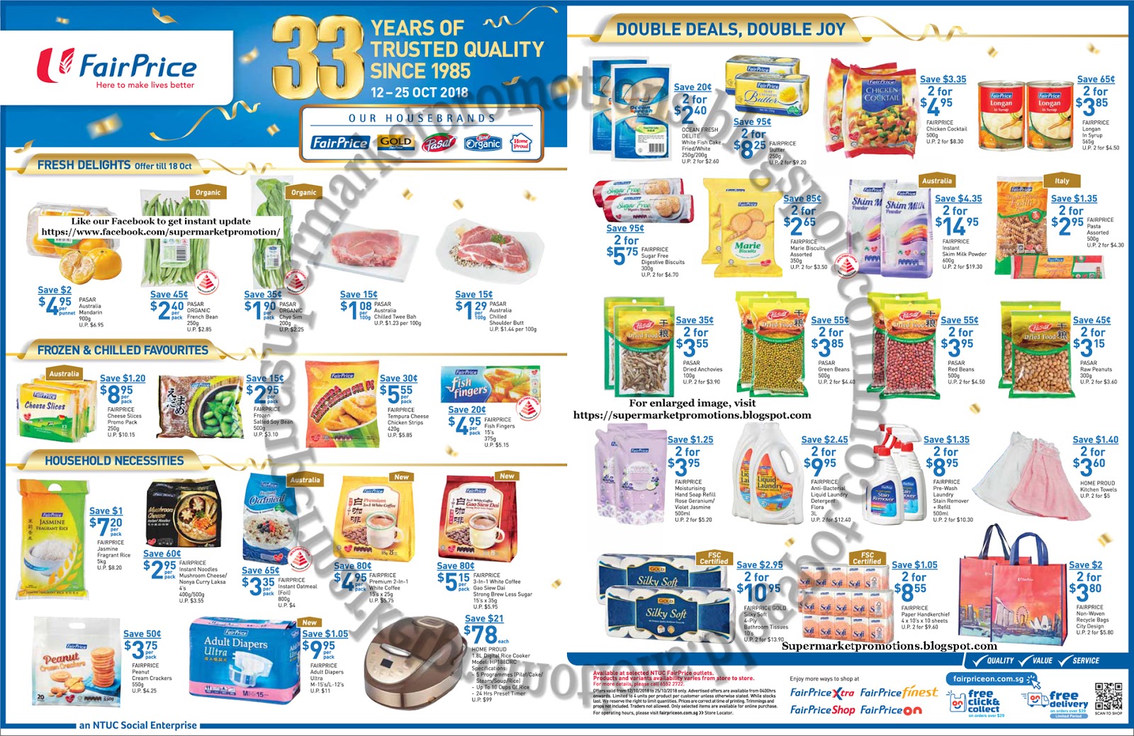 NTUC FairPrice Housebrands Promotion 12 - 25 October 2018 ~ Supermarket ...