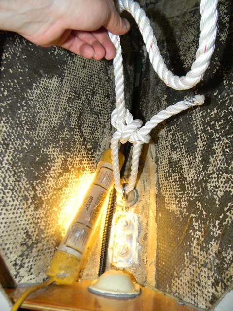 Ericson 25, Oystercatcher: Anchor, Chain Locker, and Anchor Roller ...