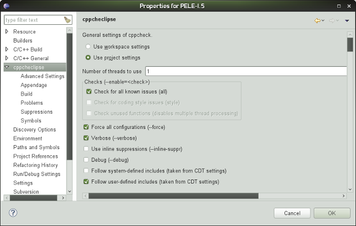 Garajeando: How to install cppcheck and use it in Eclipse CDT