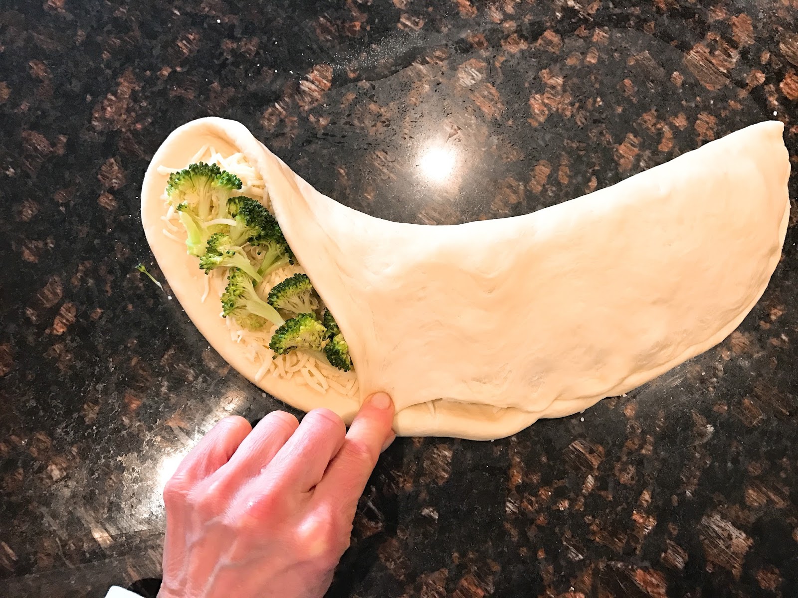 Broccoli and Cheese Calzone