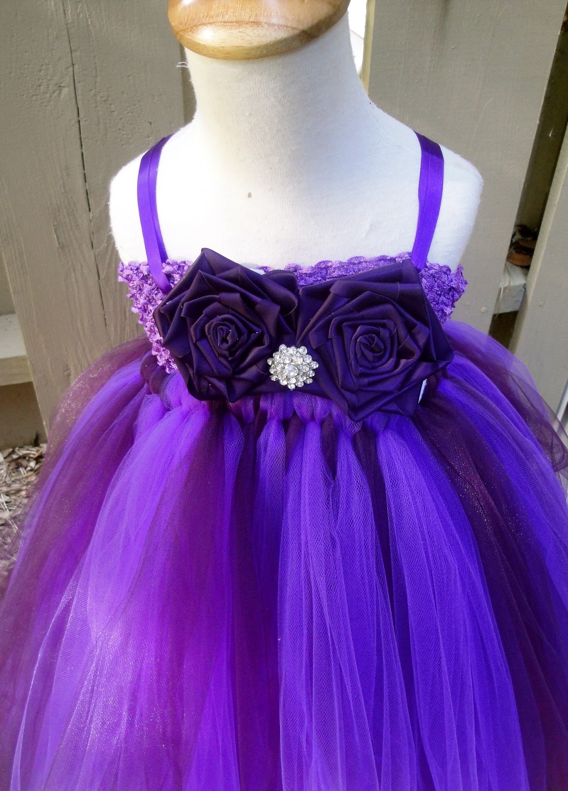 Hollywoodtutu dresses: purple plum flower girl tutu dress