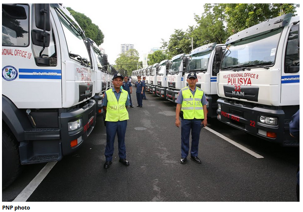 PNP received 48 Heavy duty trucks - Where In Bacolod