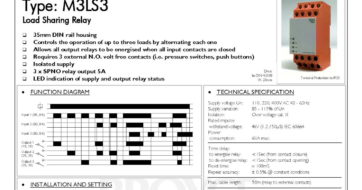 興昌電機 Hing Cheong - Electric: Broyce Control M3LS3 Load Sharing Relay ...