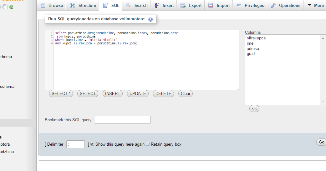 Skola Tutorijala - School of Tutorials: Jednostavan spoj dve tabele (A ...