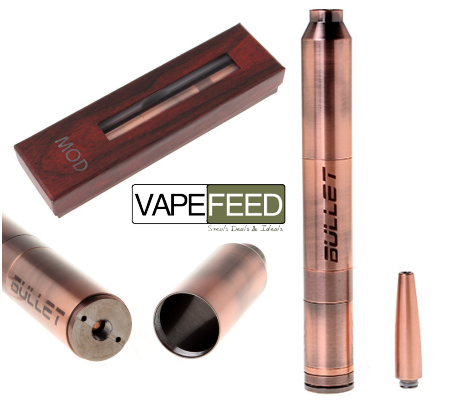 VapeFeed: BULLET SYTLE POLISHED BRASS MECHANICAL MOD