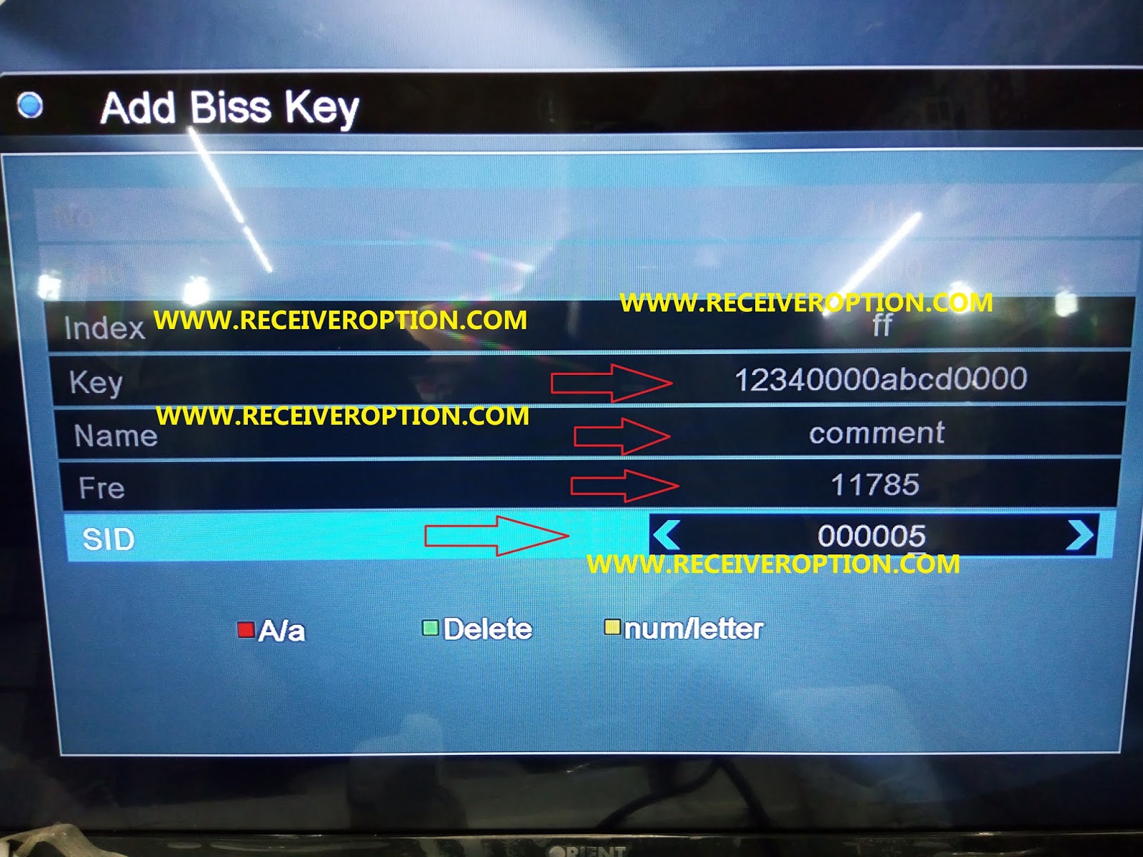 STAR TRACK W-SMART PLUS HD RECEIVER BISS KEY OPTION - How To Enter Biss ...