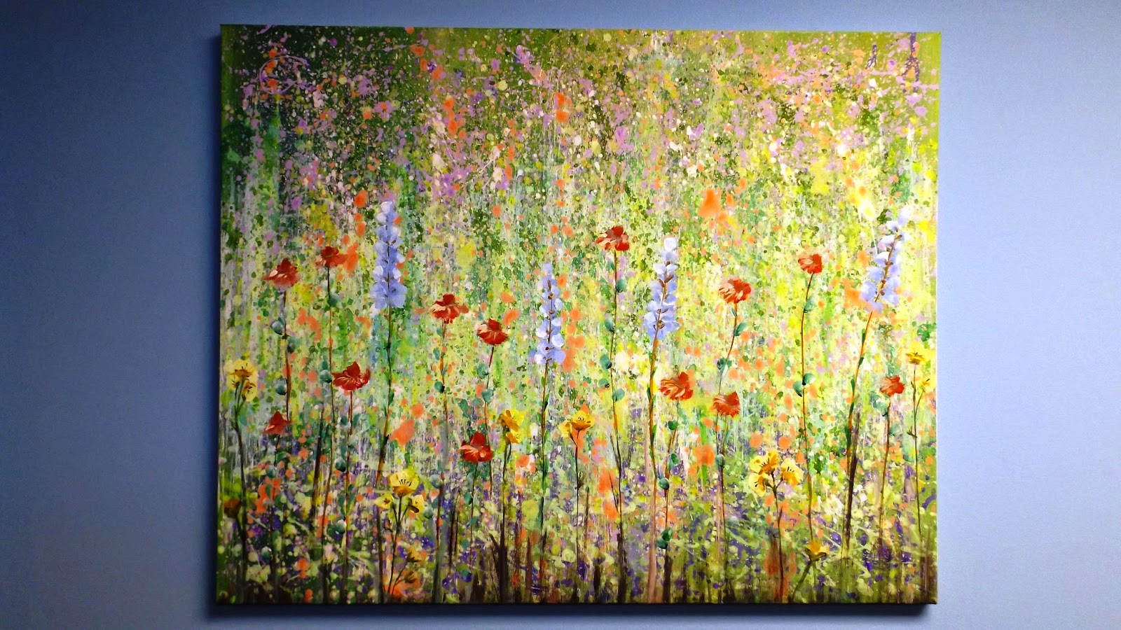 Dusza moja niespokojna: Letnia łąka - farby akrylowe