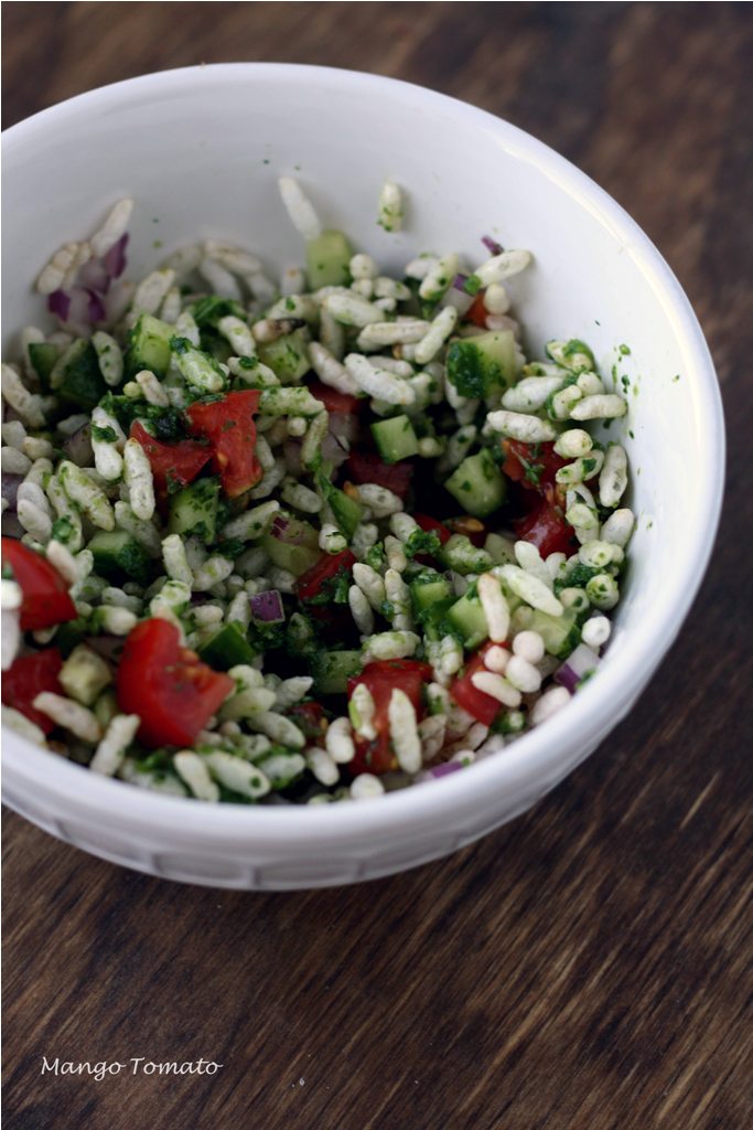 Mango & Tomato: Mint & Parsley Chili Chutney & an Indian snack