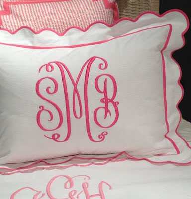 AndersonAvenue.net: Monogram Bedding from Jane Wilner Designs