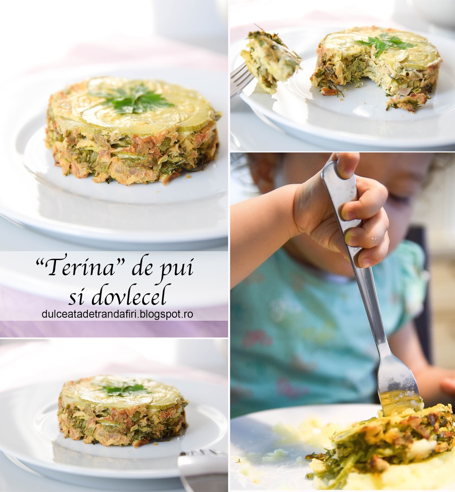 Dulceata de trandafiri: "Terina" de pui cu dovlecel