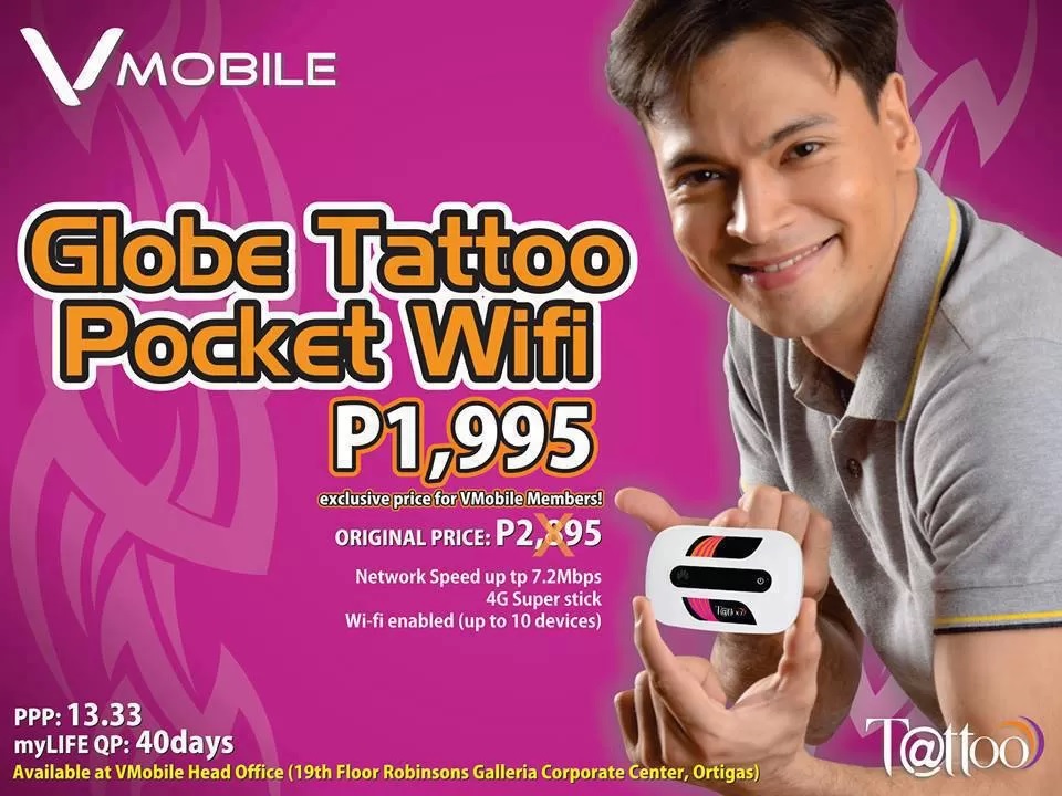 LoadXtreme: Globe Tattoo Pocket Wifi for only P1,995.00
