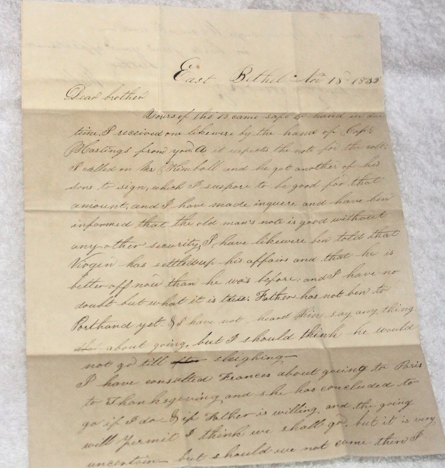 My Maine Ancestry: Wordless Wednesday - Letters of Elias Mellen Carter