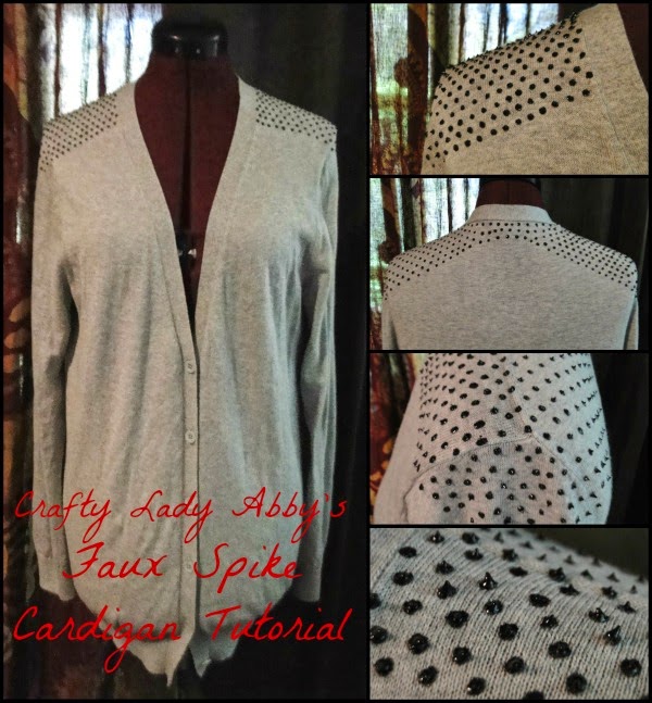 CLOTHING TUTORIAL: Faux Spiked Cardigan Refashion
