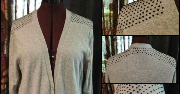 CLOTHING TUTORIAL: Faux Spiked Cardigan Refashion