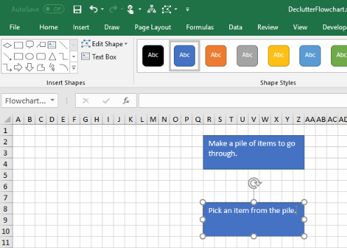 Cara Membuat Flowchart (Bagan Alur) Dengan Excel - Ninna Wiends
