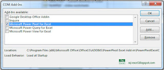 Raj Excel: How to Enable PowerPivot Tab in Excel 2013