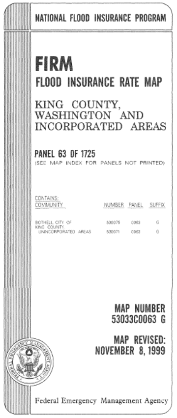 National Flood Insurance Program (NFIP) Maps for Swamp Creek in Kenmore ...