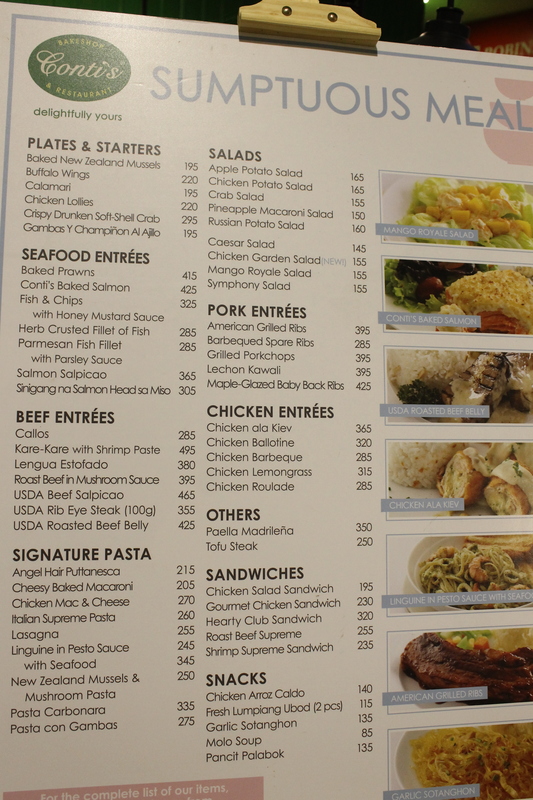 Buffet of blessings: Conti's Bakeshop & Restaurant at Robinsons Magnolia