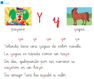 Lluvia de letras: CONOCEMOS A LA LETRA "Y"