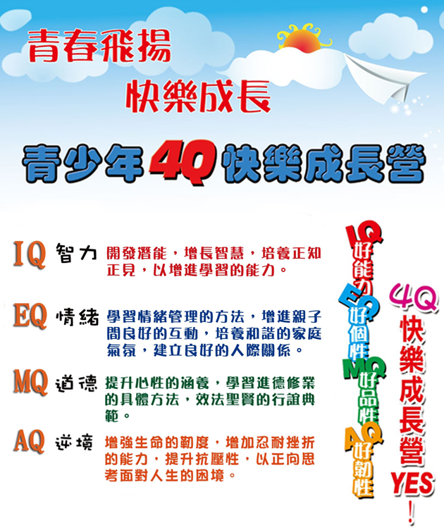 青少年4Q快乐成长营: 何謂4Q？