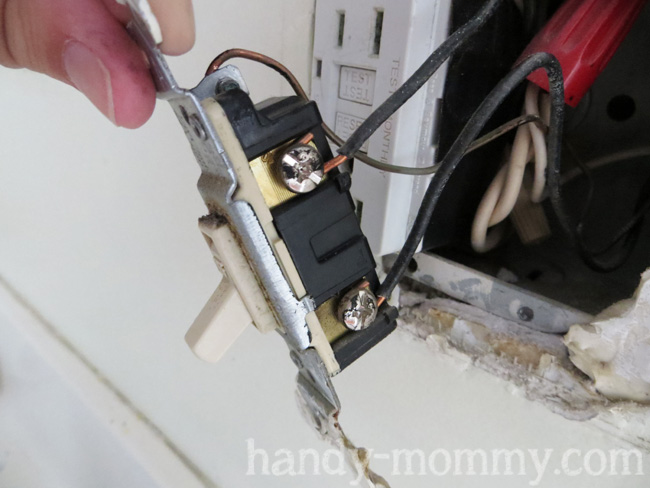 Handy Mommy: Replacing Old, Ugly Light Switches {Bathroom Makeover ...