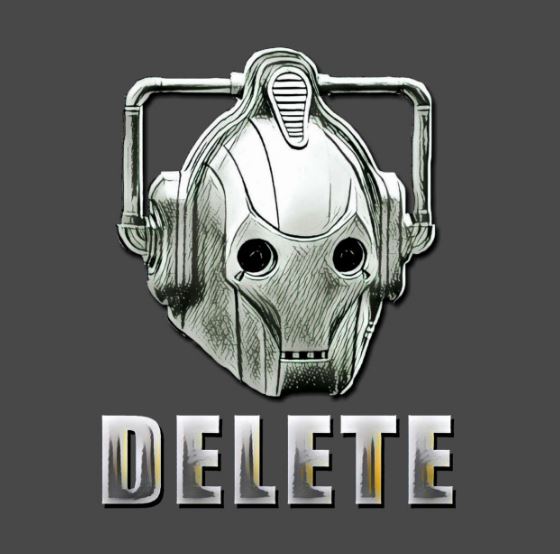 Doctor Who Cyberman Delete