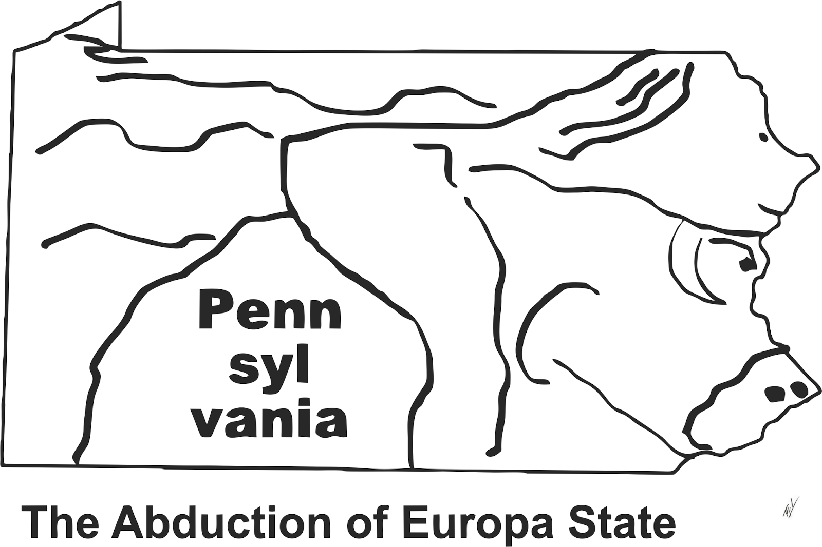 Funny maps: A funny map of Pennsylvania